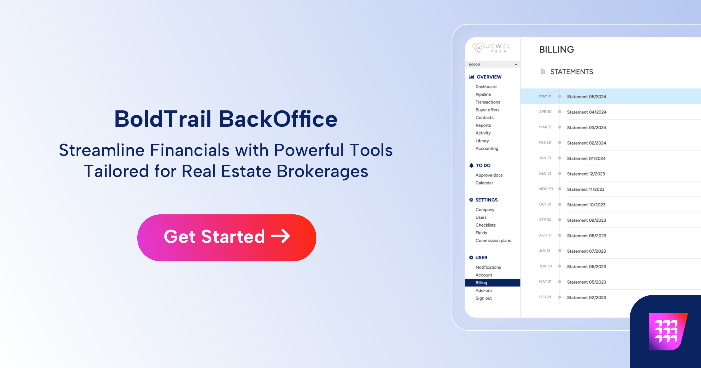 BackOffice - Accounting - BoldTrail
